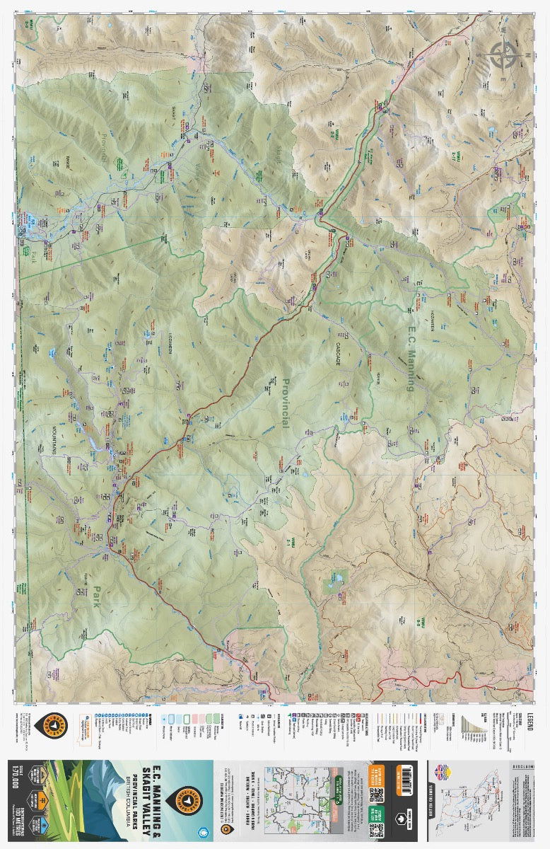 EC Manning & Skagit Valley Provincial Parks BC - Park Map – Buy Online ...