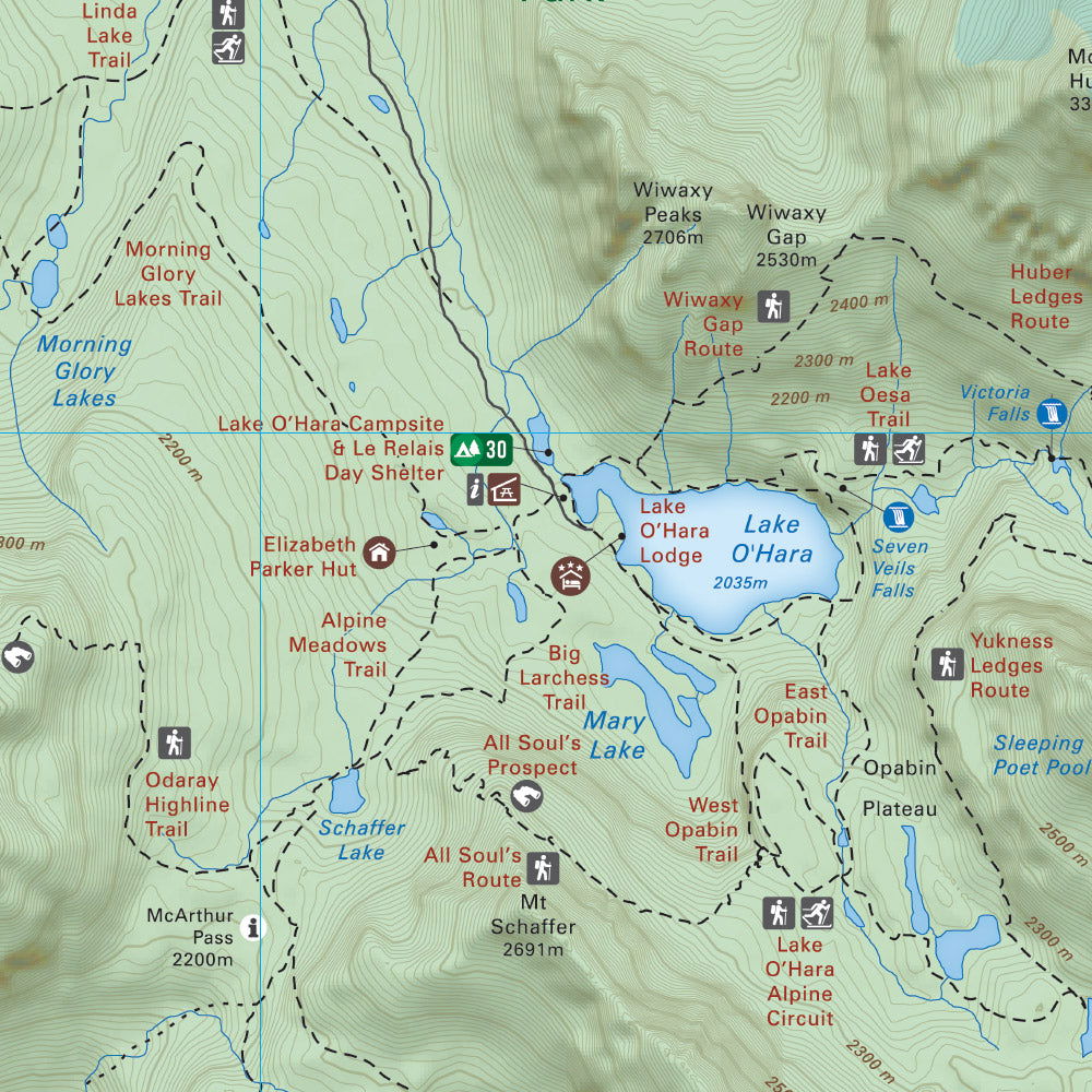 Lac O'Hara (Parc national Yoho, C.-B.) - Carte de destination - Axeman.ca