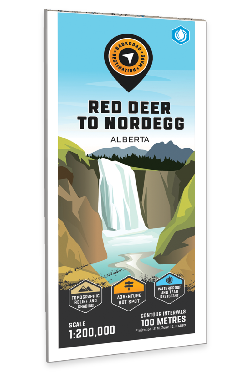 Red Deer to Nordegg, Alberta - Destination Map – Buy Online | Premium ...